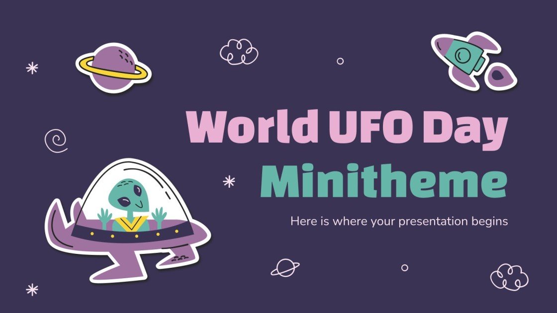 UFOs & Aliens Minitheme Google Slides and PowerPoint Template