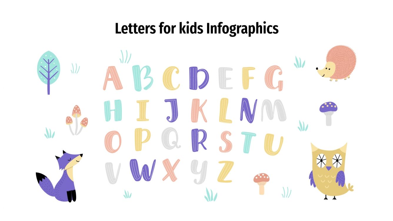 Alphabet for kids infografics | Google Slides & PPT template