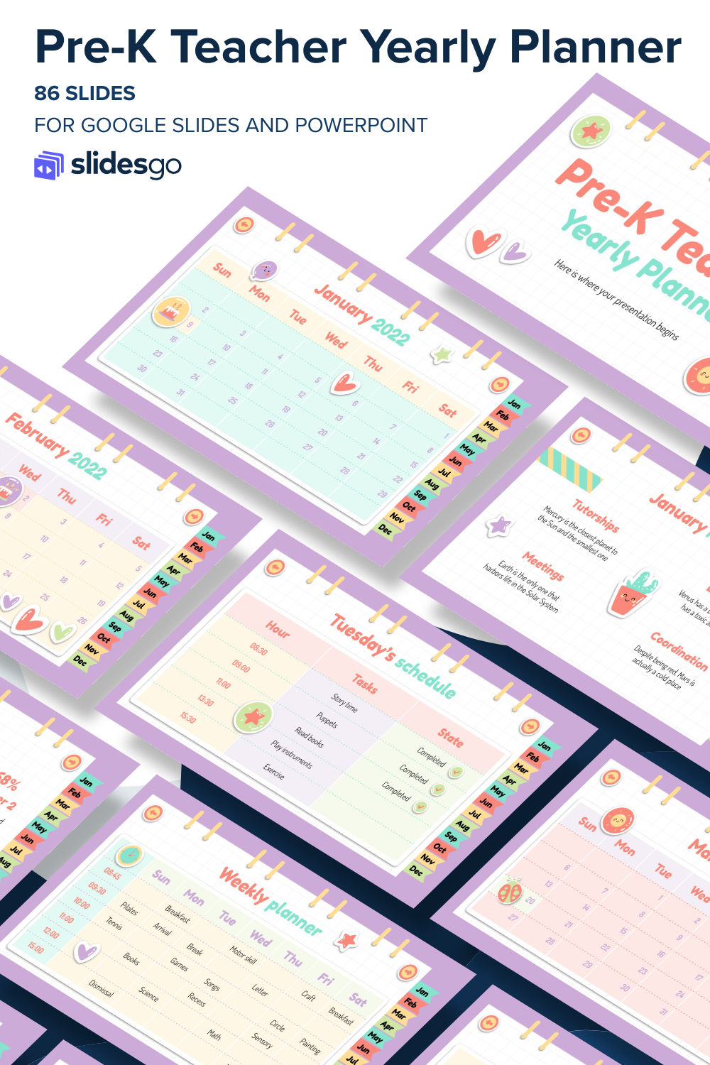 Pre-K Teacher Yearly Planner | Google Slides & PowerPoint