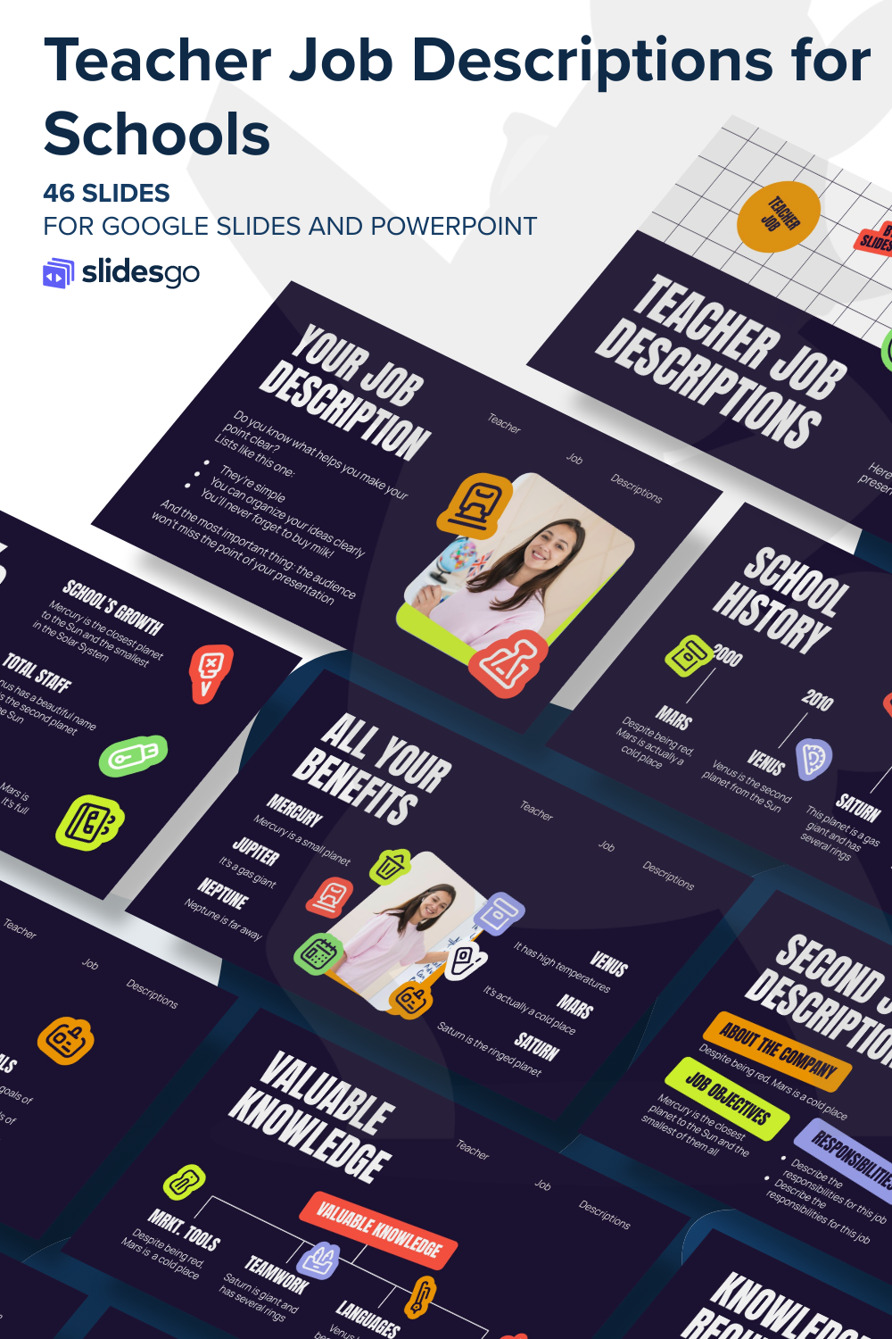 Teacher Job Descriptions for Schools | Google Slides & PPT