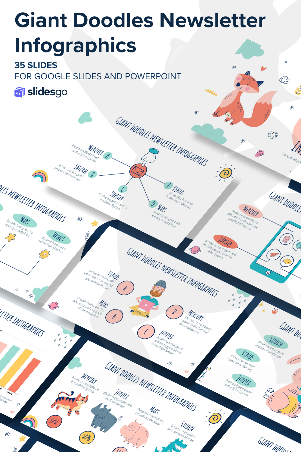 Giant Doodles Newsletter Infographics | Google Slides & PPT