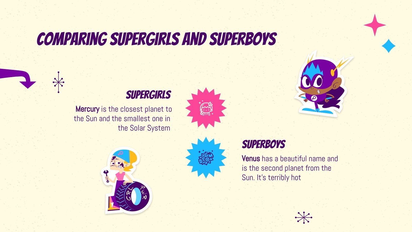 Super Power Girl Minitheme | Google Slides & PPT template