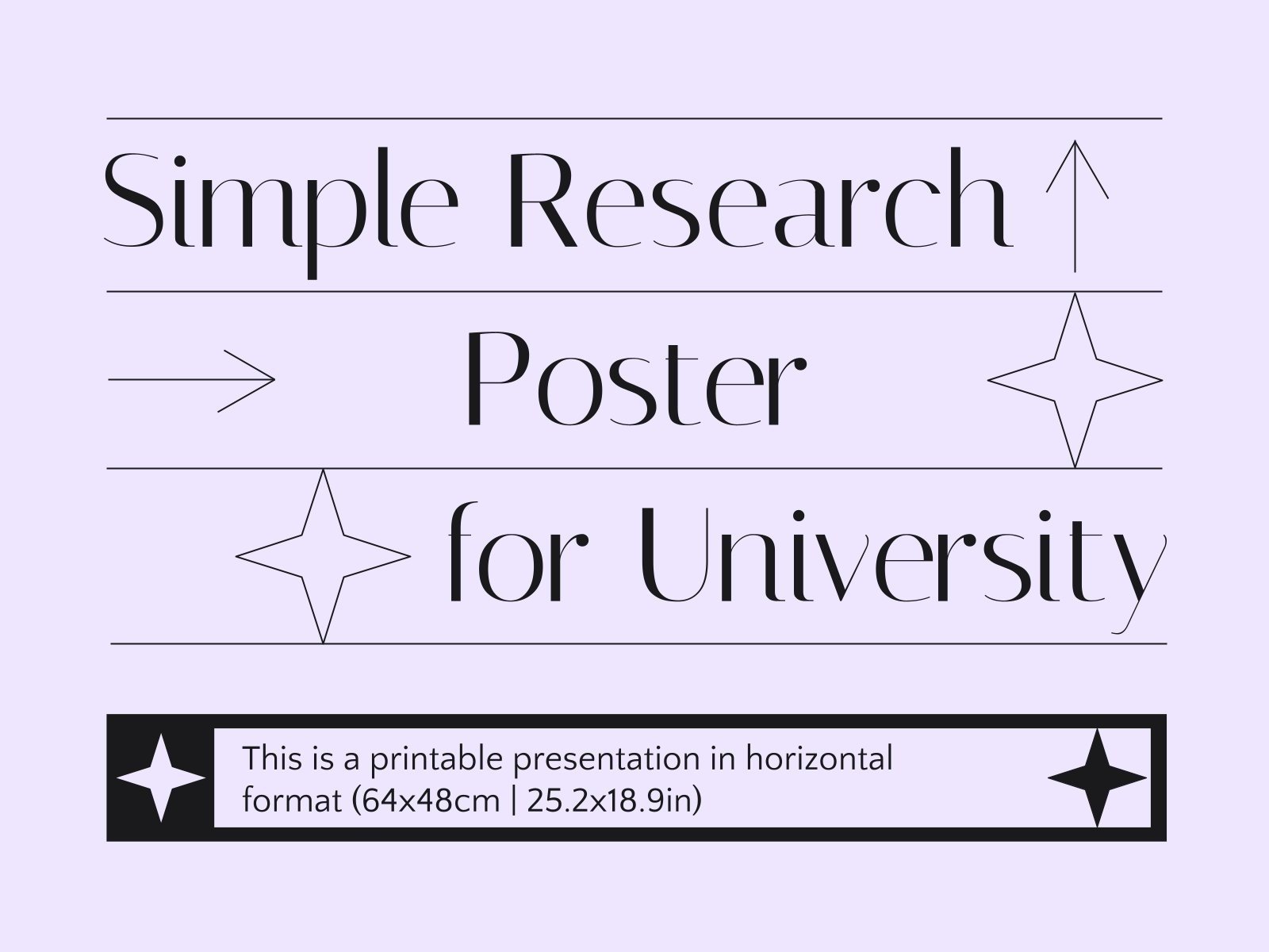 Simple Research Poster for University | Google Slides & PPT