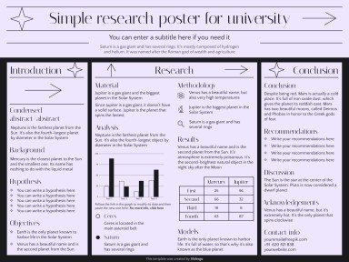 Simple Research Poster for University | Google Slides & PPT