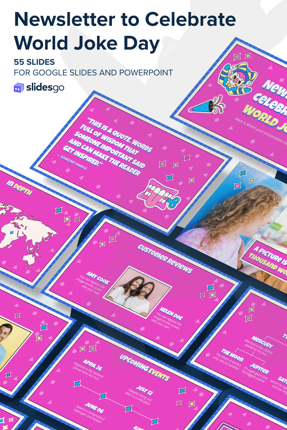 Newsletter to Celebrate World Joke Day | Google Slides & PPT