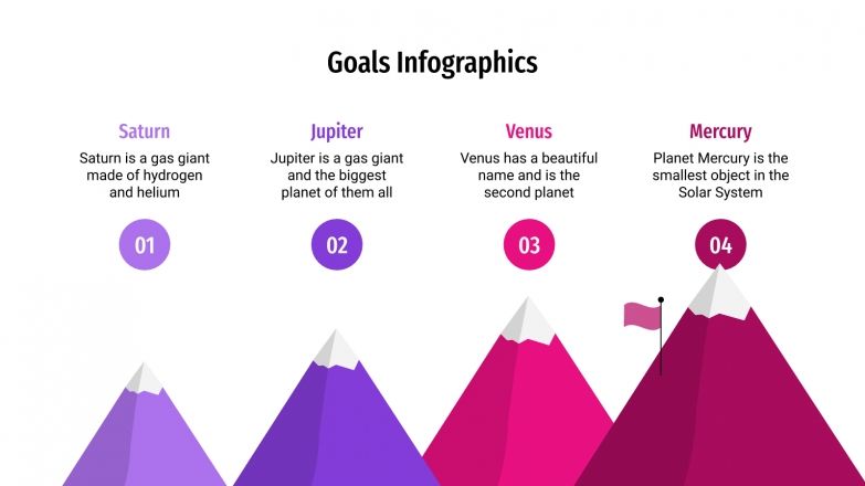 Infographies gratuites d’objectifs pour Google Slides et PPT