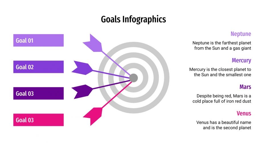 Free Goals Infographics for Google Slides and PPT