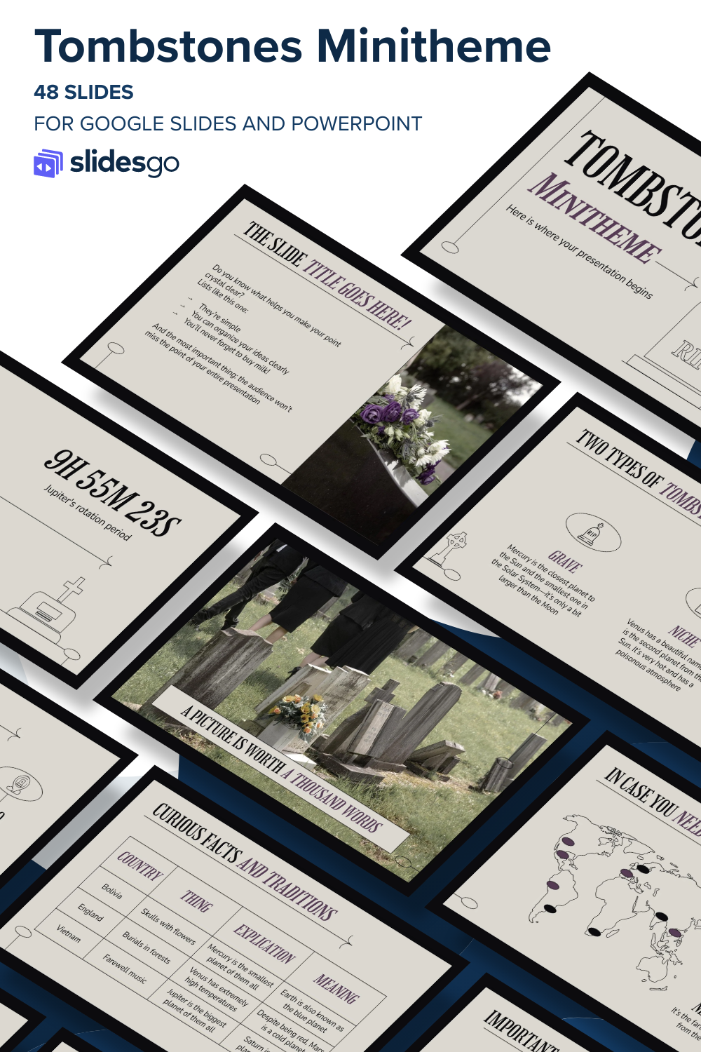 Tombstones Minitheme | Google Slides & PowerPoint