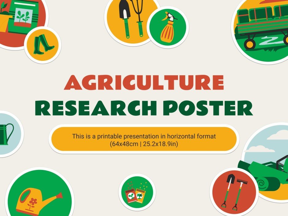 Póster científico: Agricultura | Google Slides y PowerPoint