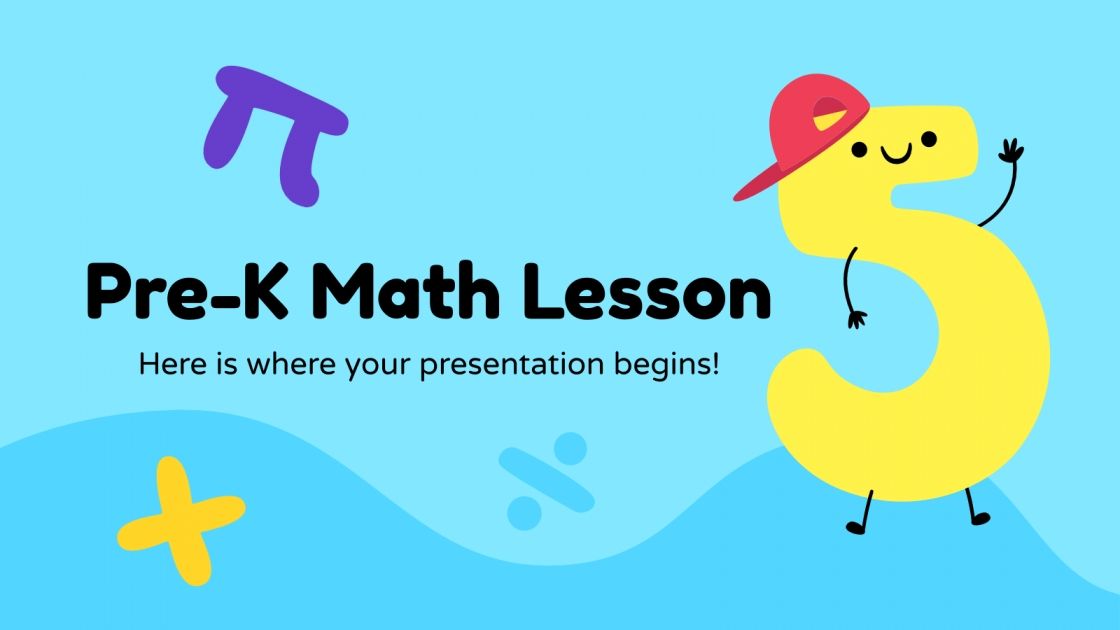 Math Pre-k lesson | Template for Google Slides & PowerPoint