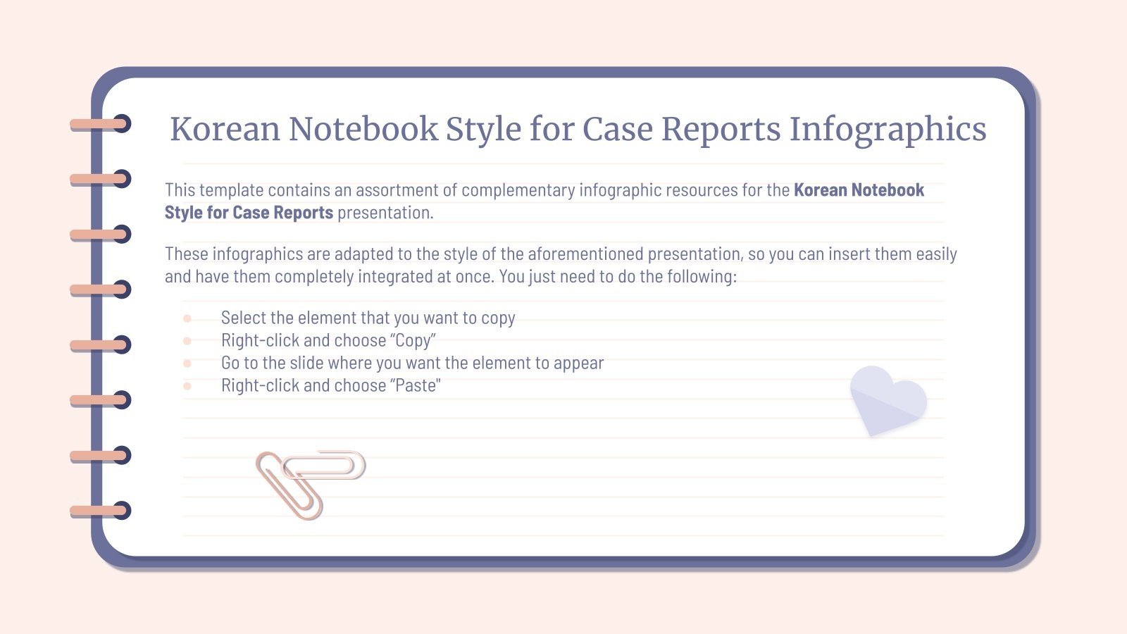 Korean Notebook Style for Case Reports Infographics