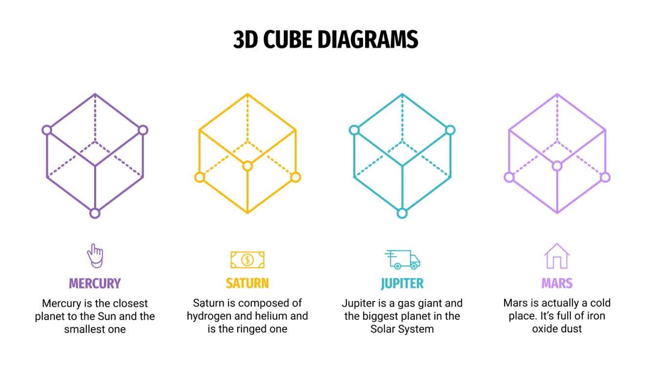 Diagramme en cube 3D | Modèle Google Slides et PowerPoint