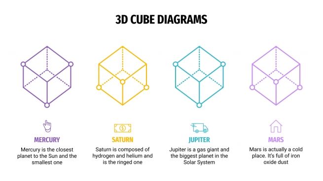 3D cube diagram | Template for Google Slides & PowerPoint