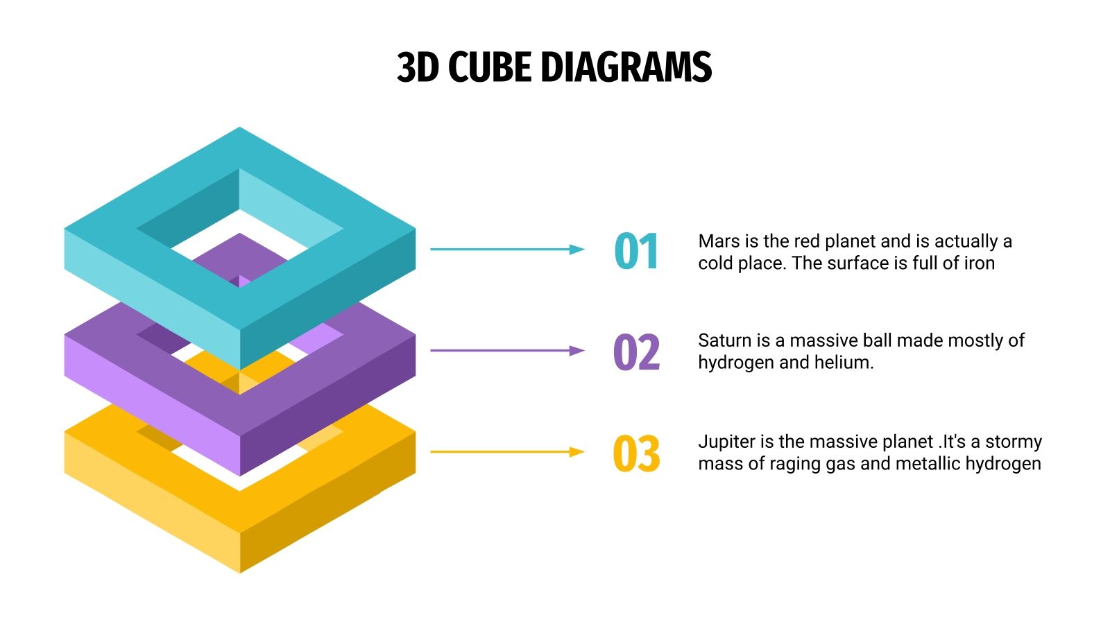 3D cube diagram | Template for Google Slides & PowerPoint