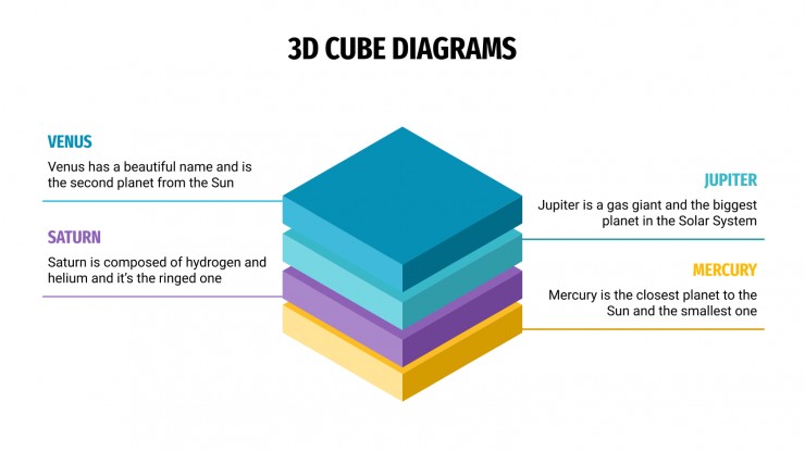 3D cube diagram | Template for Google Slides & PowerPoint