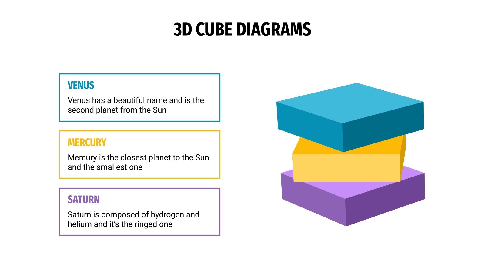 3D cube diagram | Template for Google Slides & PowerPoint
