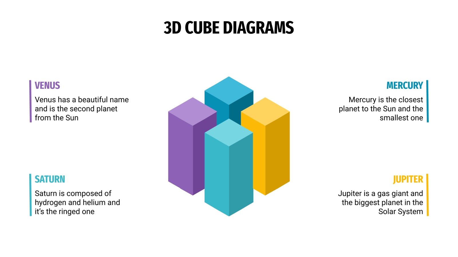 3D cube diagram | Template for Google Slides & PowerPoint