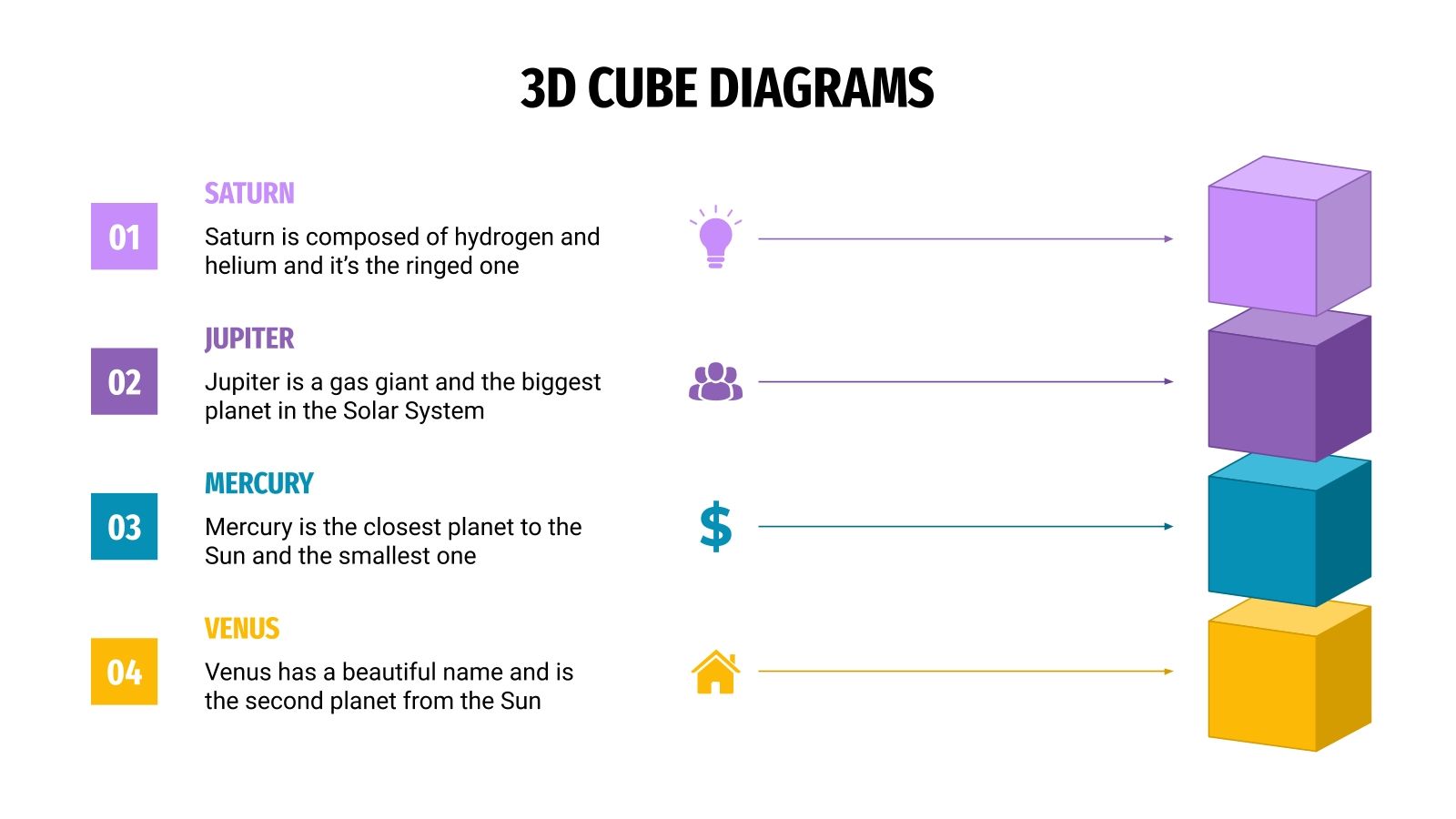3D cube diagram | Template for Google Slides & PowerPoint