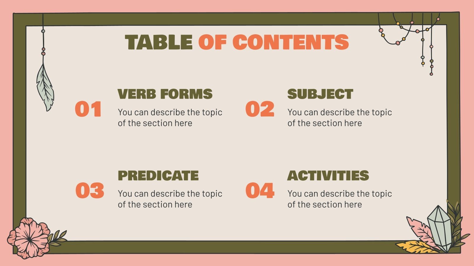Grammar: Complete Sentences - Boho Style | Google Slides