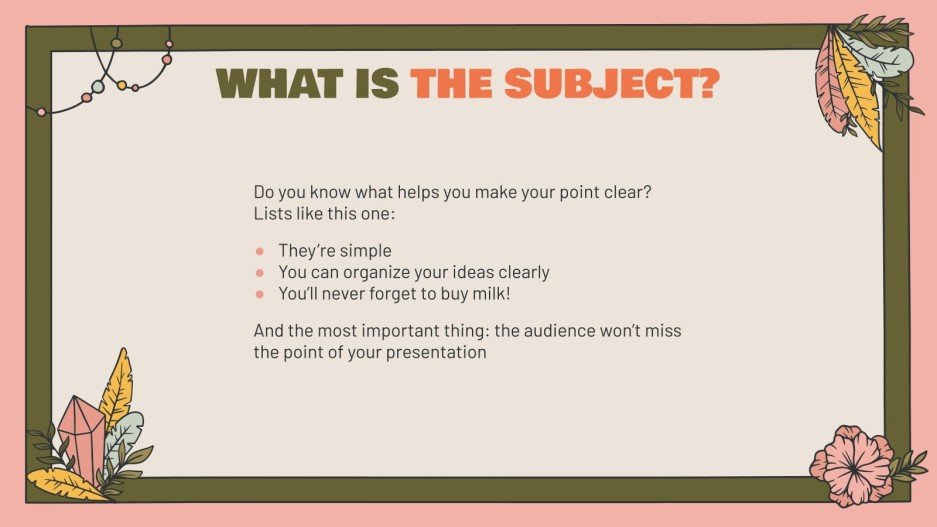 Grammar: Complete Sentences - Boho Style | Google Slides