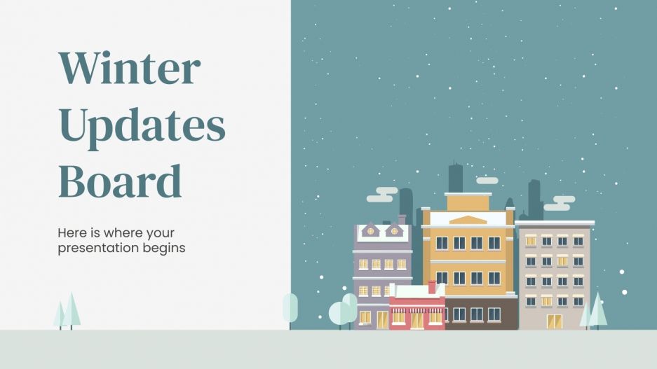 Winter Updates Board Google Slides and PowerPoint template