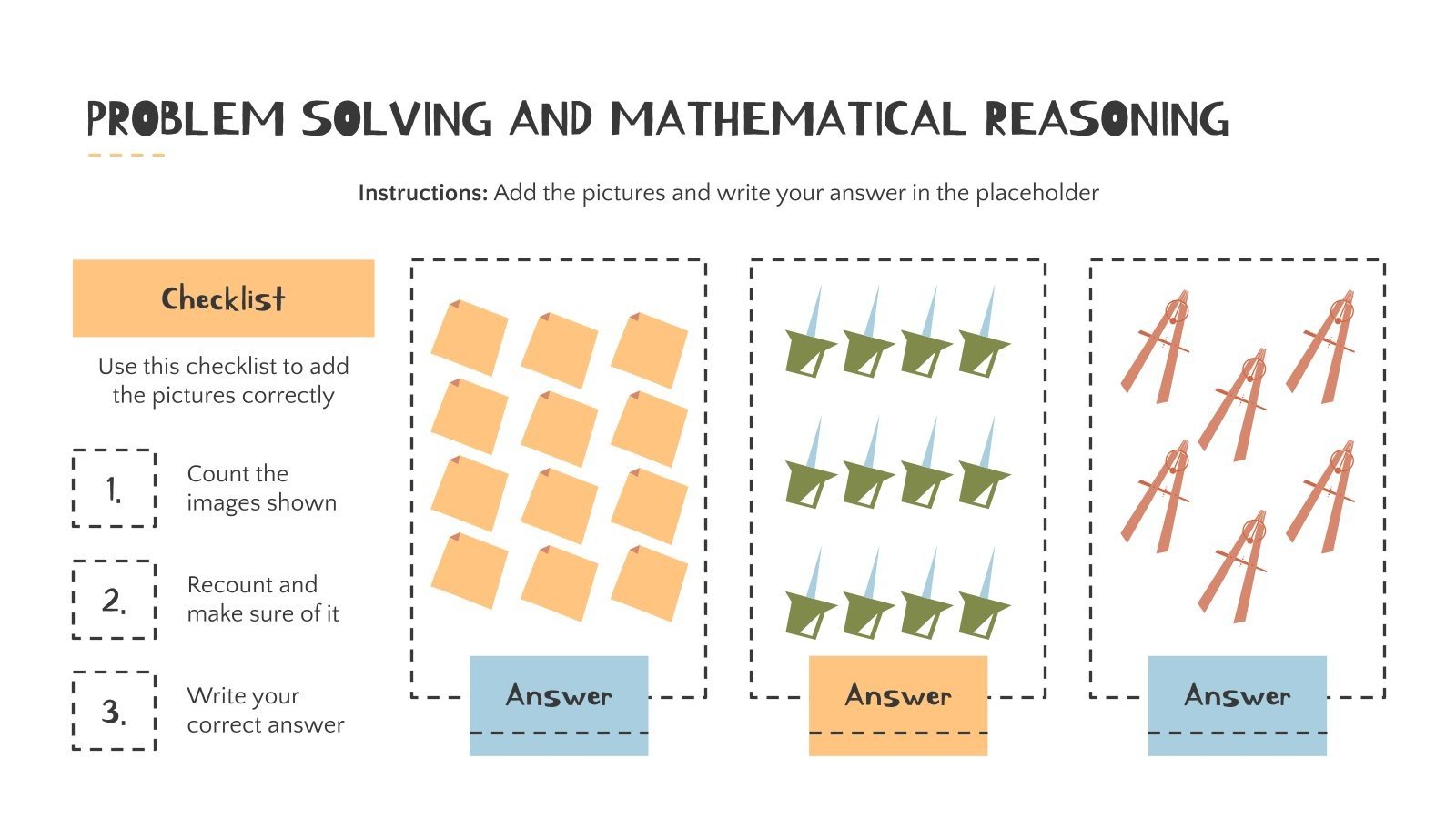 Infografías: Resolución de problemas y razonamiento matemático