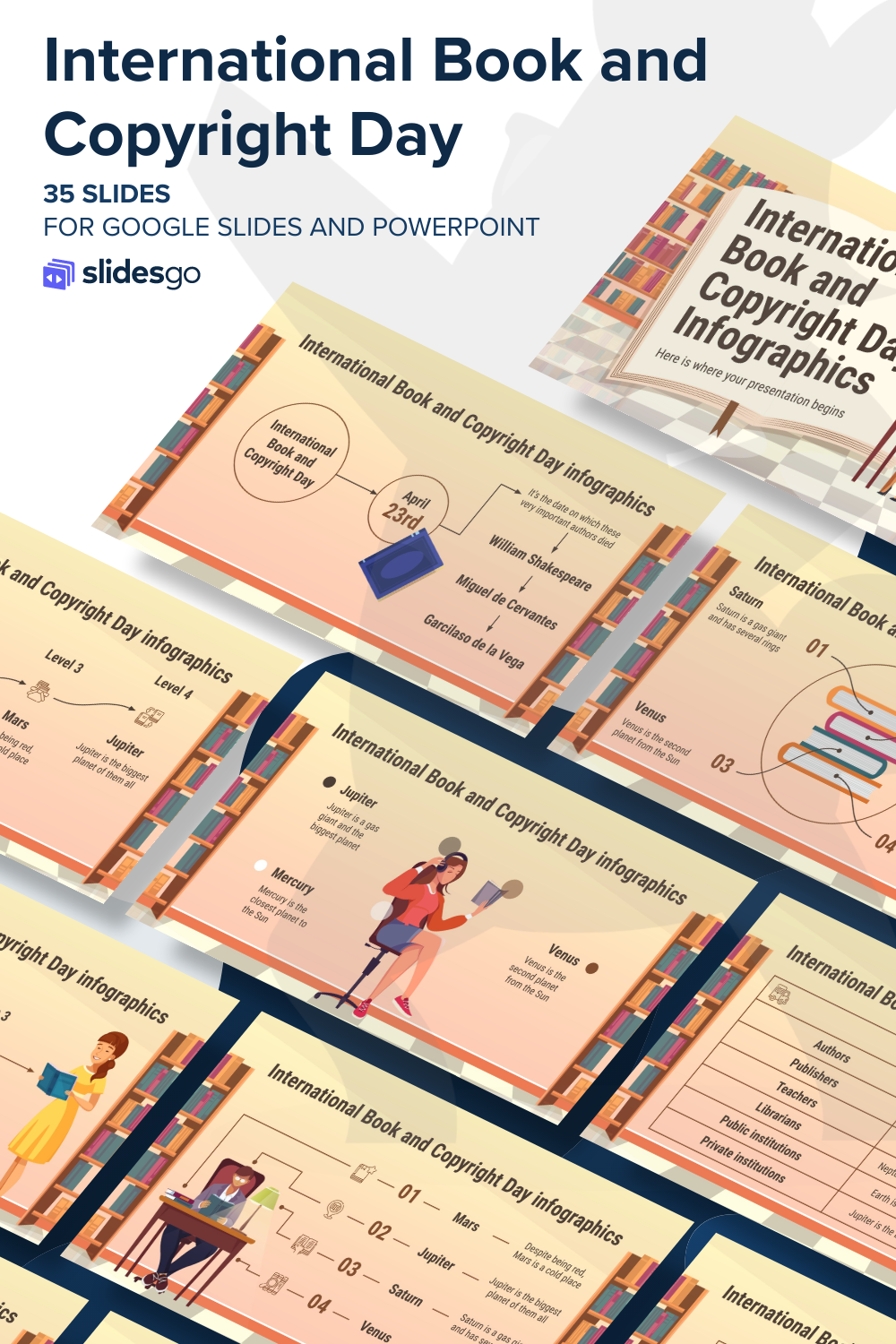 International Book and Copyright Day Infographics