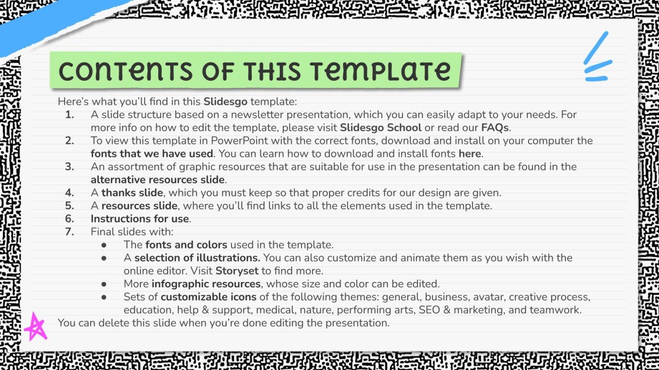 Double Page Notebook Style Newsletter