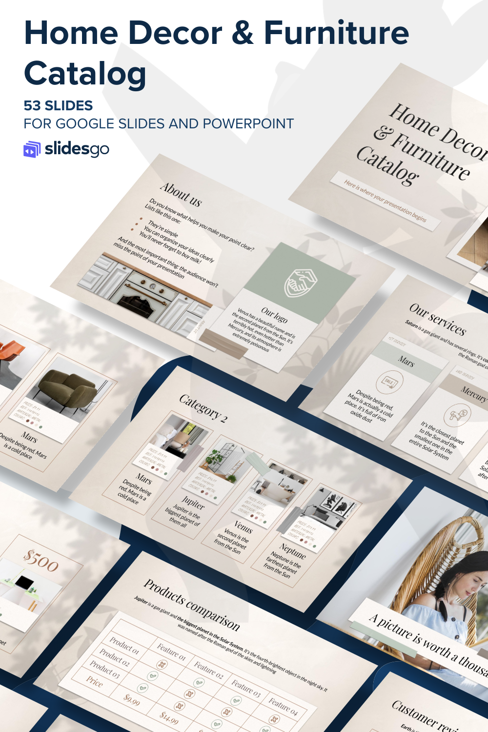 Home Decor & Furniture Catalog | Google Slides & PPT