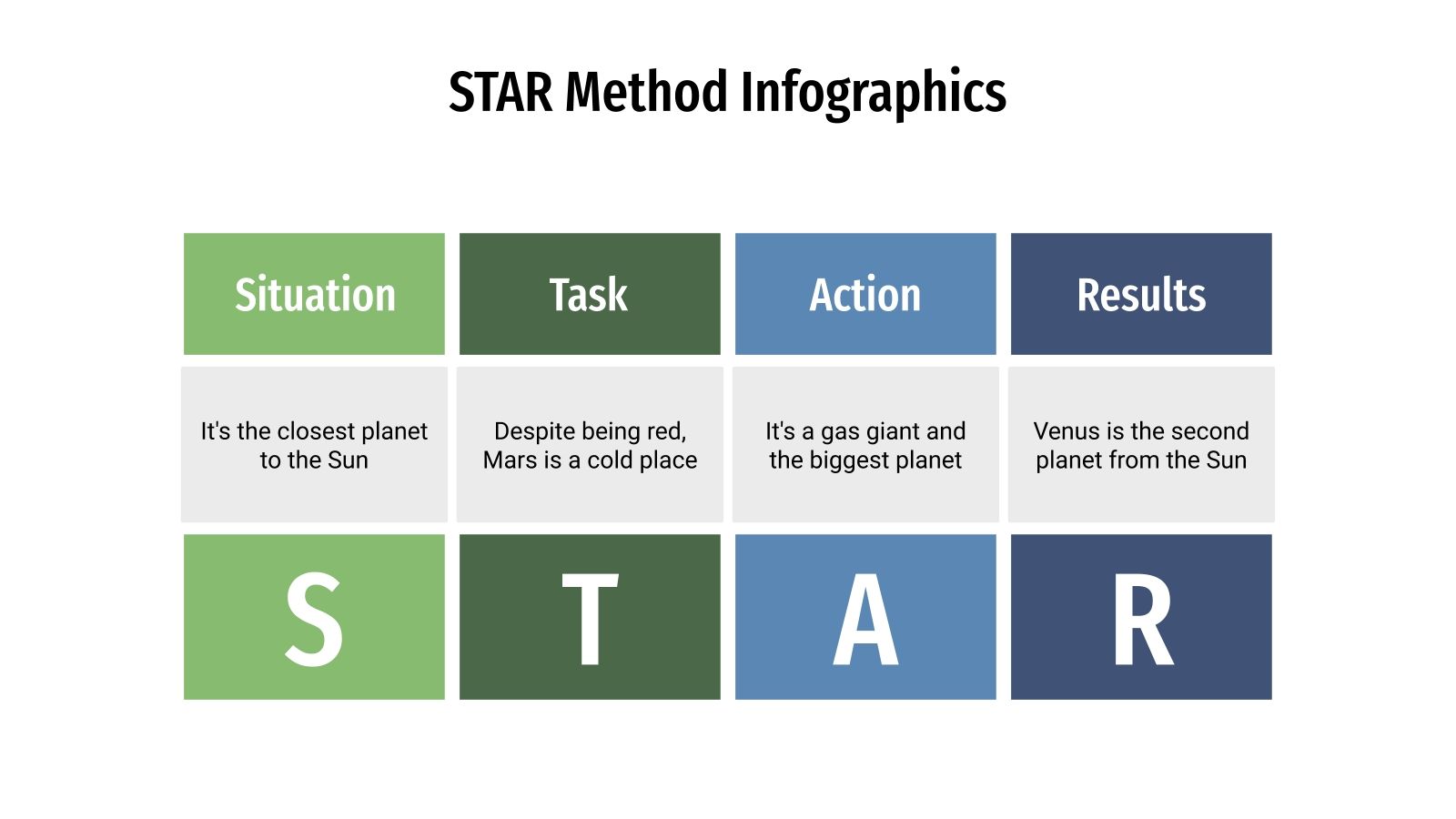 Free STAR Method Infographics for Google Slides and PPT