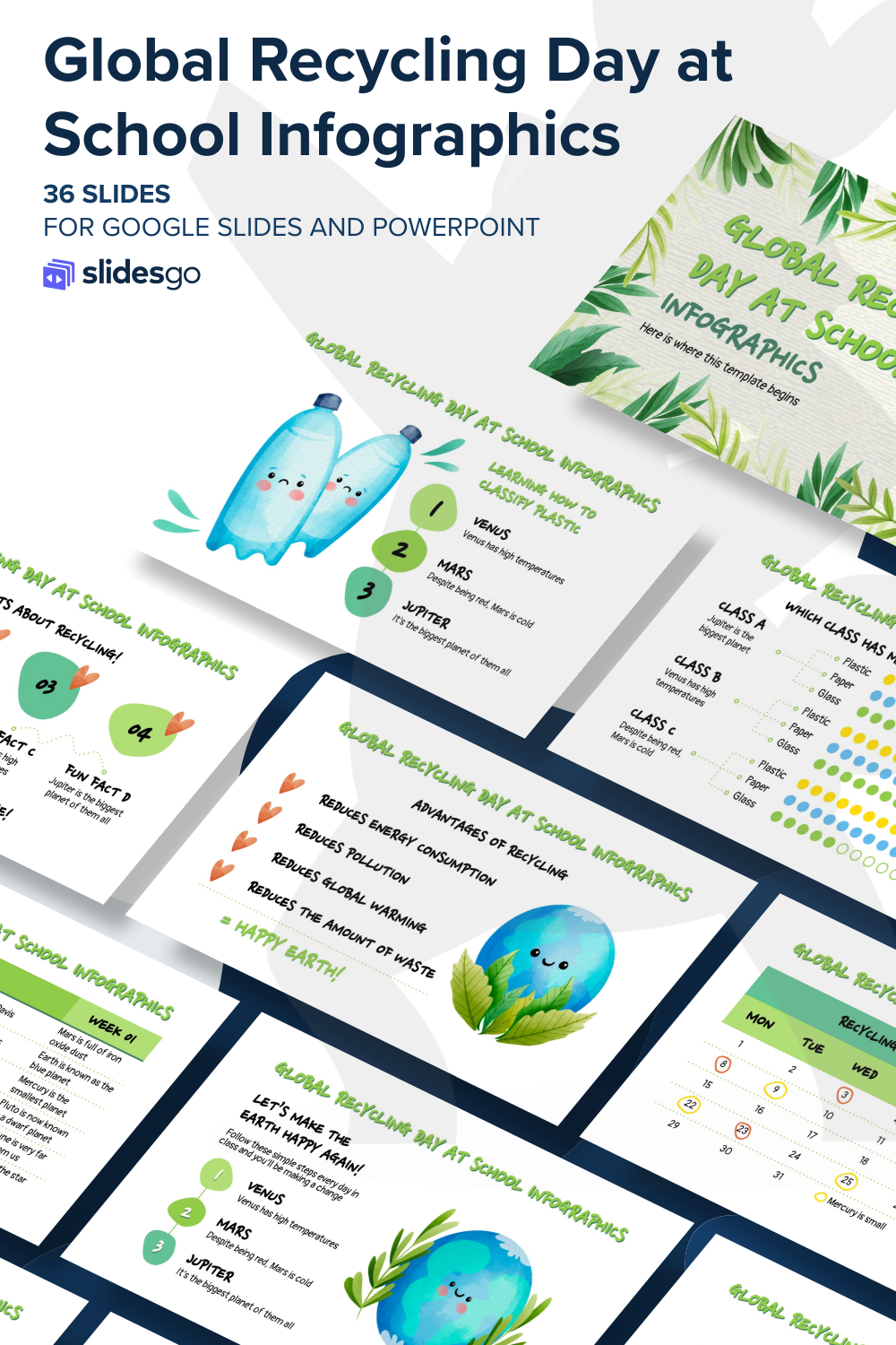 Global Recycling Day at School Infographics