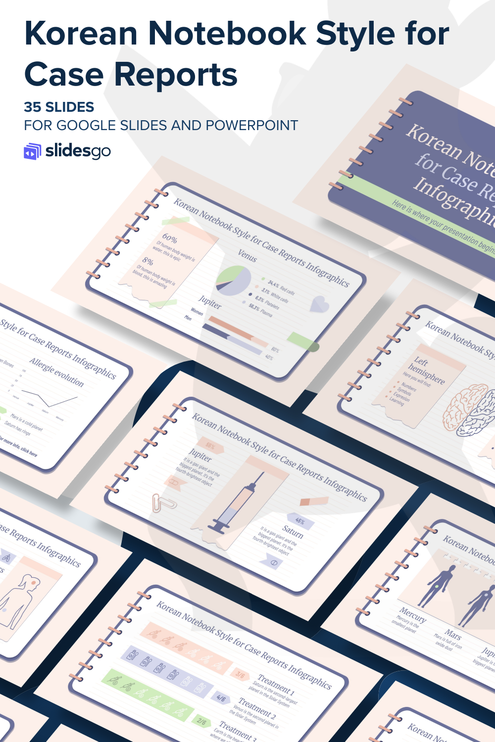 Korean Notebook Style for Case Reports Infographics