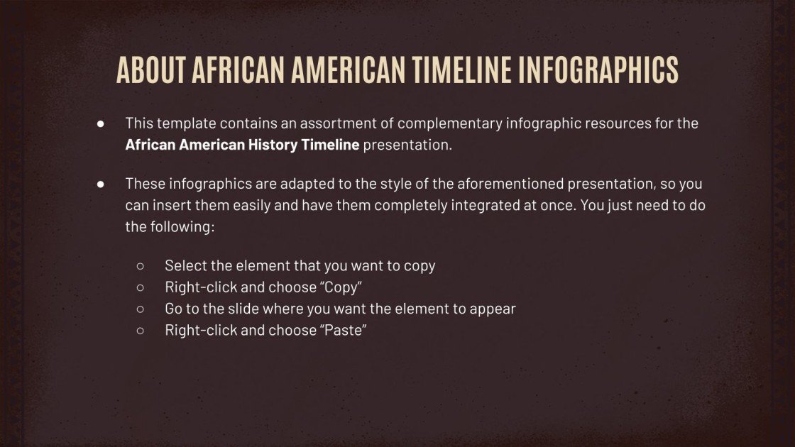 African American History Timeline Infographics | Google Slides