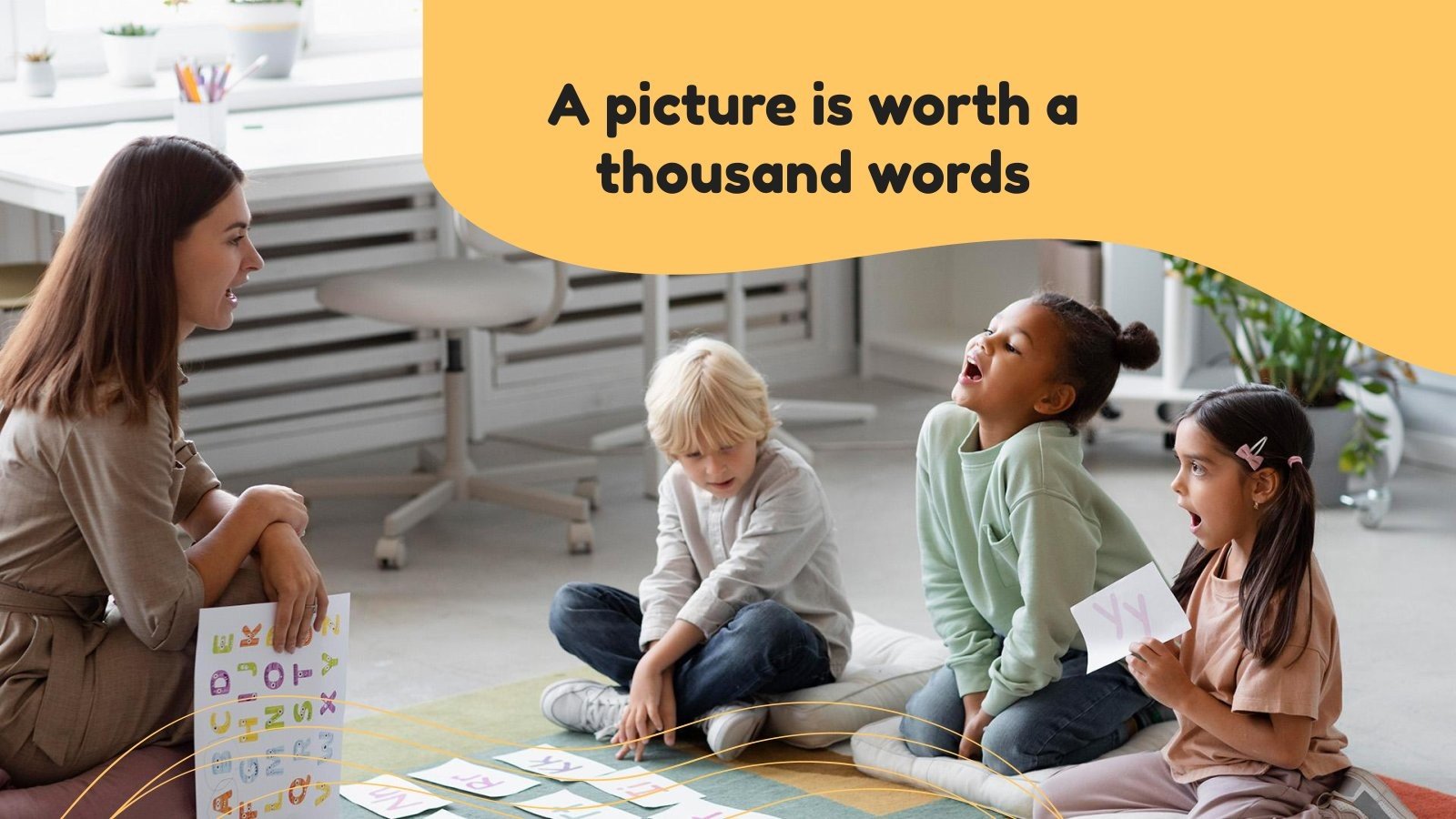 Clase de preescolar para aprender a escuchar | Google Slides