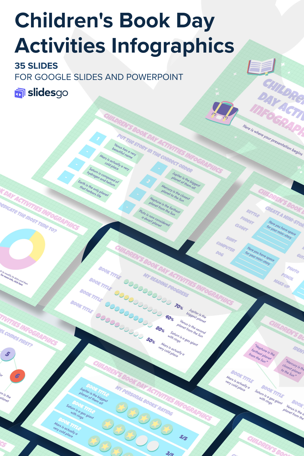 Children's Book Day Activities Infographics | Google Slides