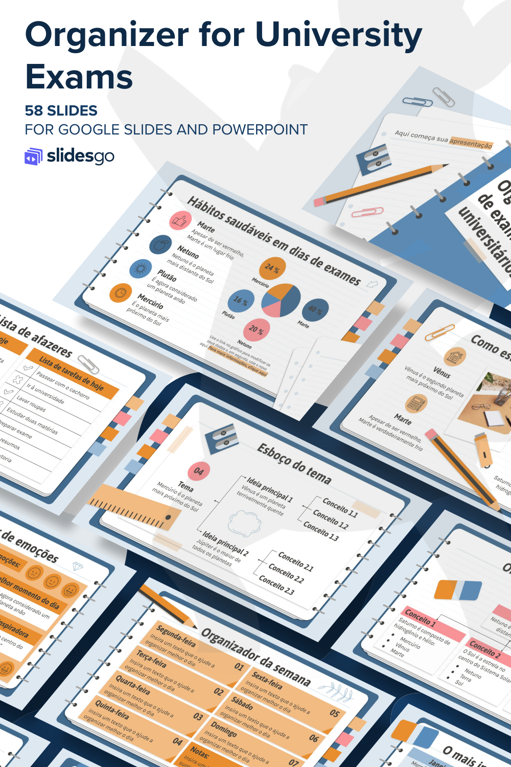 Organizer for University Exams | Google Slides & PowerPoint