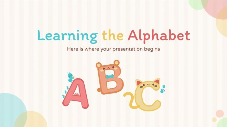 Learning the Alphabet Google Slides theme & PowerPoint template