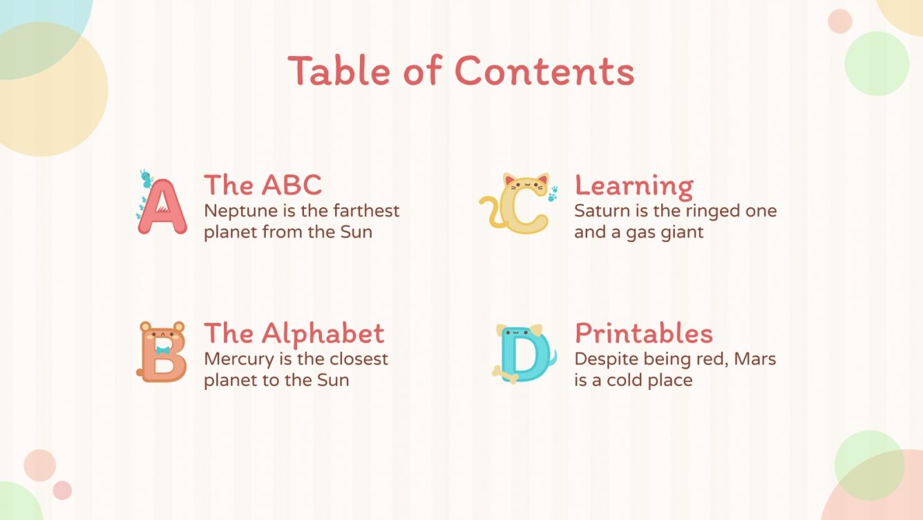 Learning the Alphabet Google Slides theme & PowerPoint template