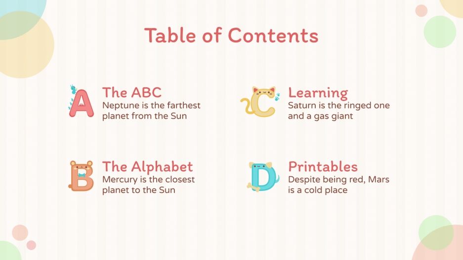 Learning the Alphabet Google Slides theme & PowerPoint template