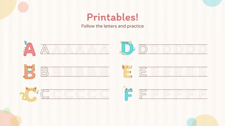 Learning the Alphabet Google Slides theme & PowerPoint template