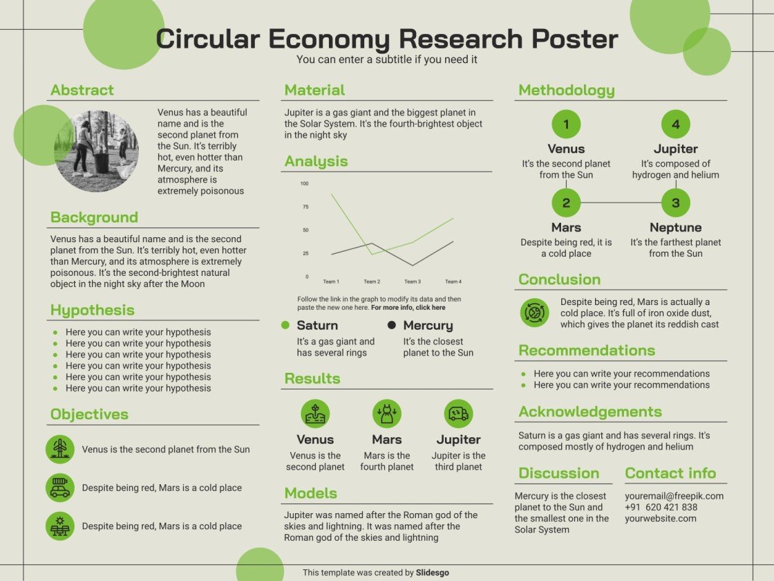 Circular Economy Research Poster | Google Slides & PPT