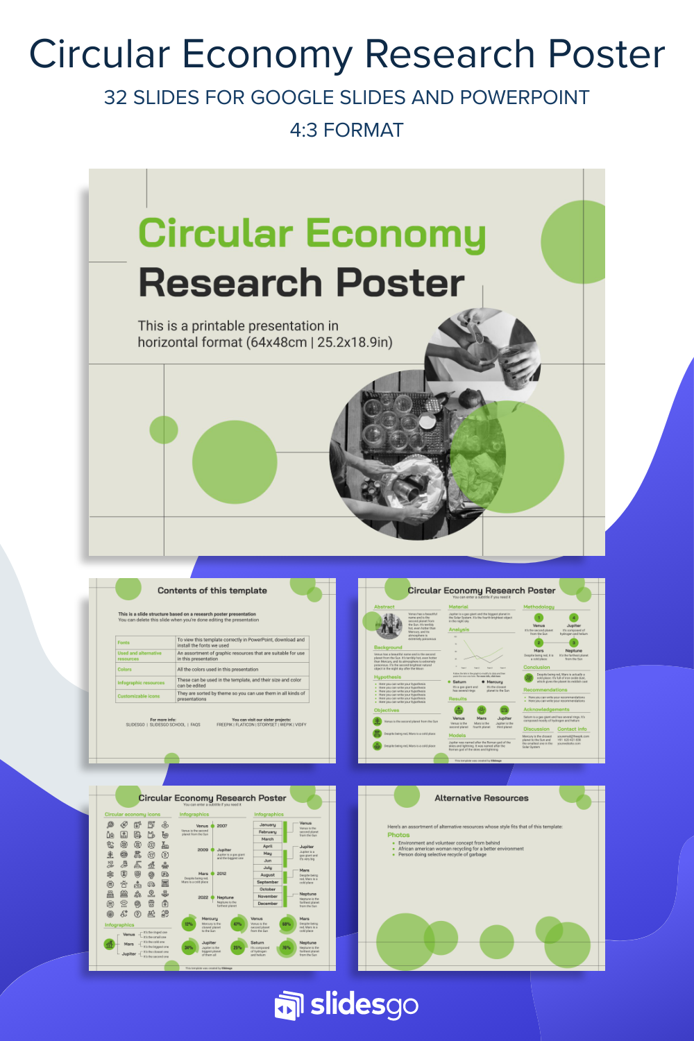 Circular Economy Research Poster | Google Slides & PPT