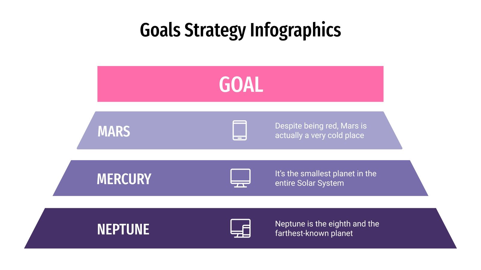 Goals Strategy Infographics for Google Slides and PowerPoint