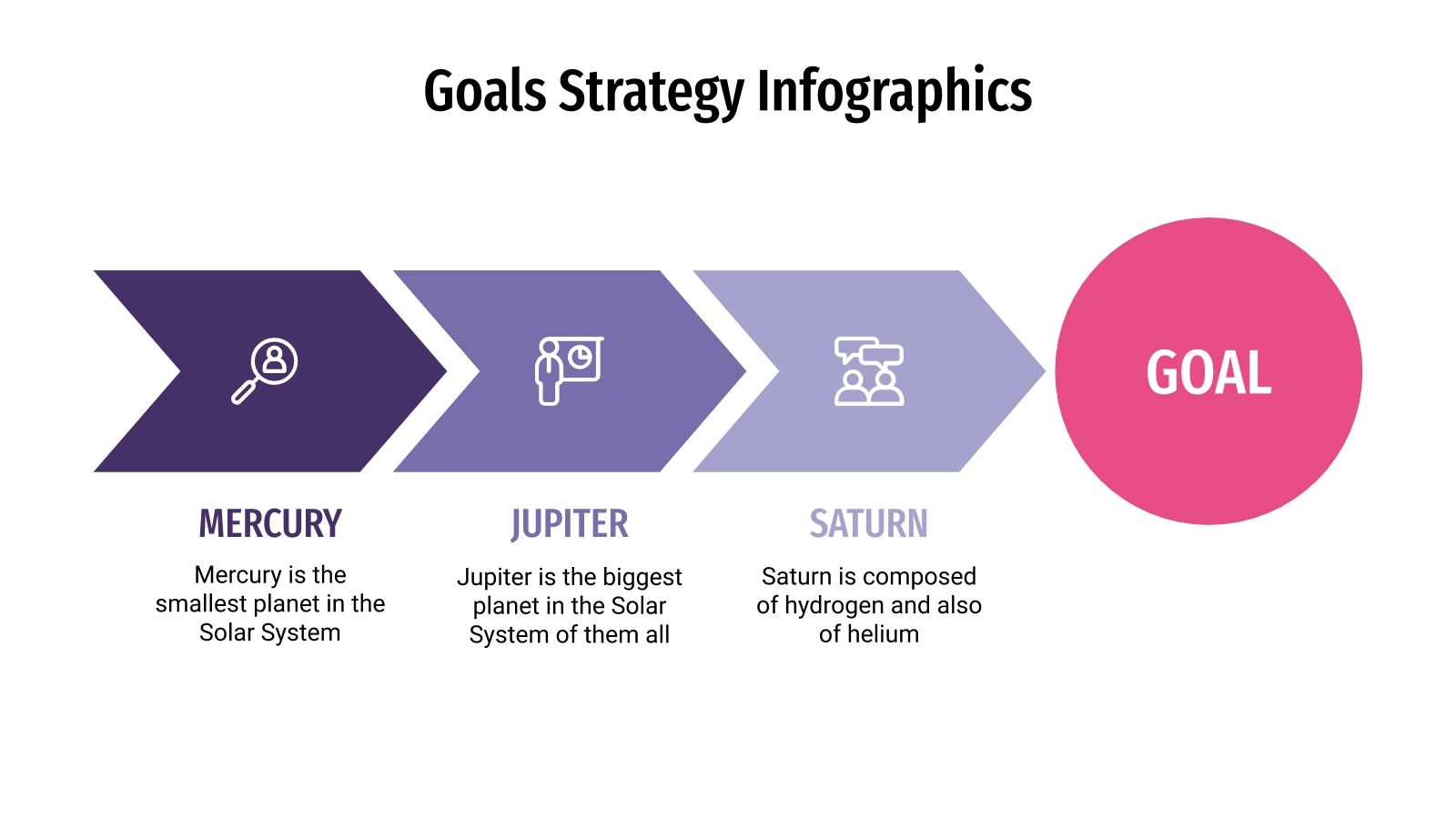 Goals Strategy Infographics for Google Slides and PowerPoint