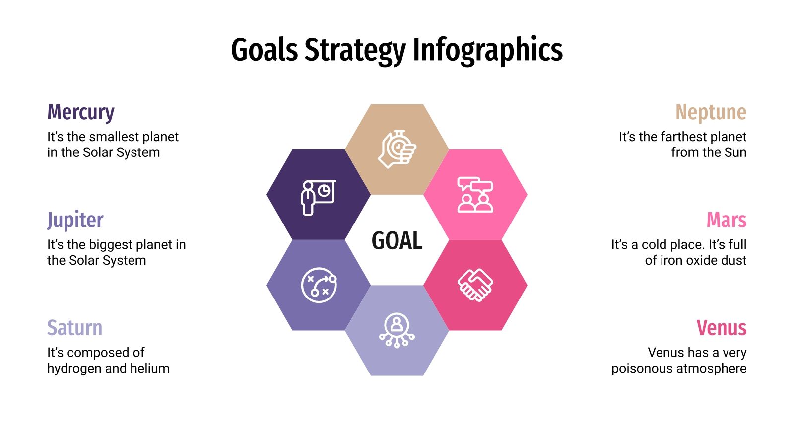 Goals Strategy Infographics for Google Slides and PowerPoint