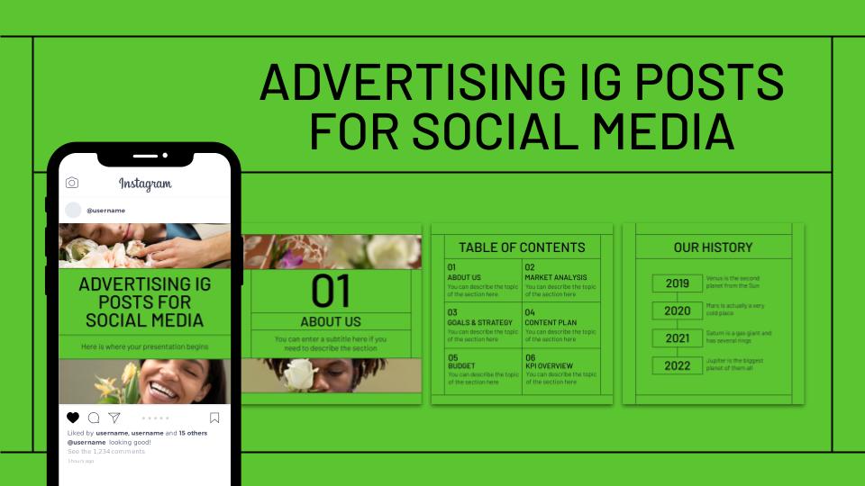 Advertising IG Posts for Social Media | Google Slides & PPT
