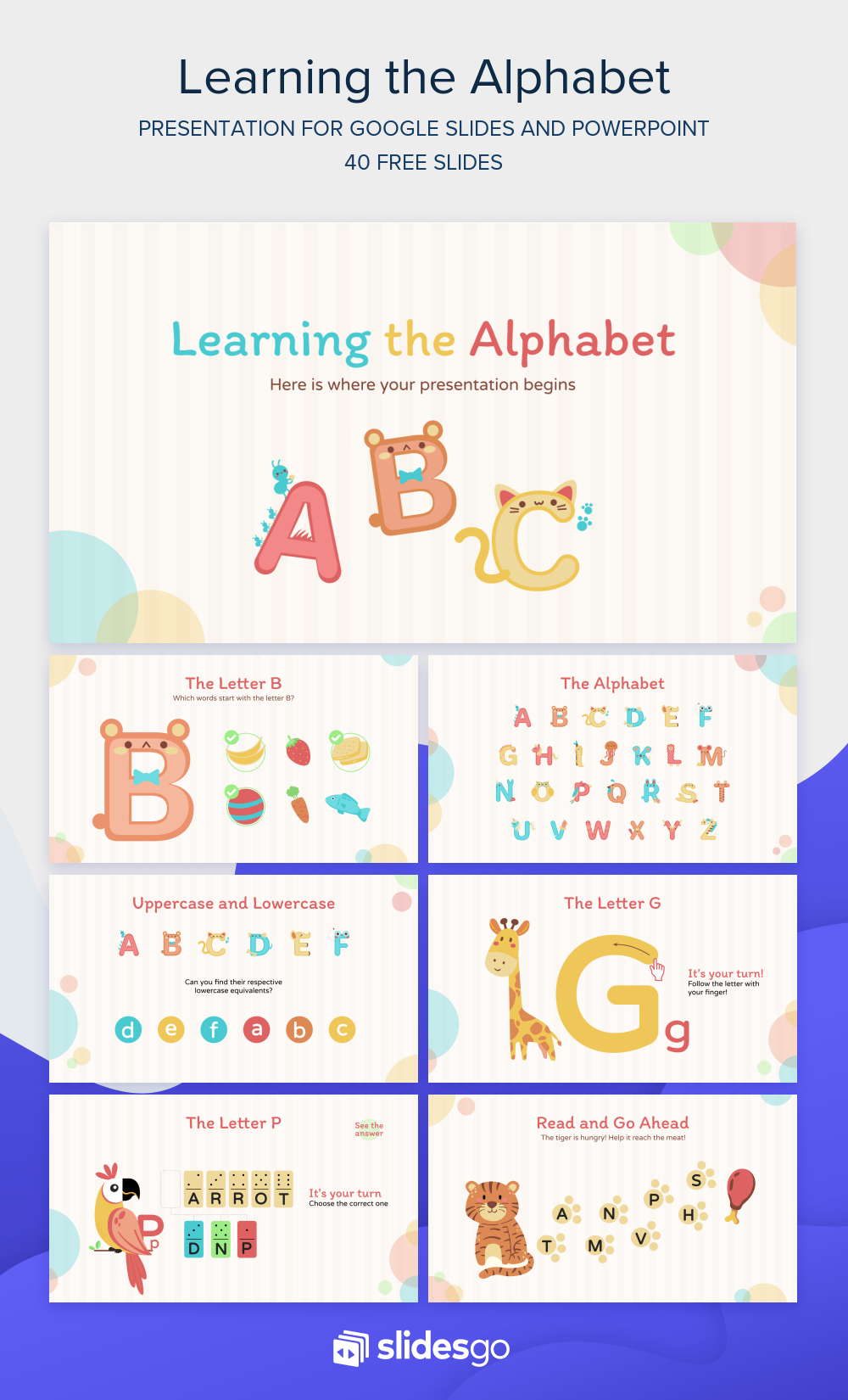 Learning the Alphabet Google Slides theme & PowerPoint template