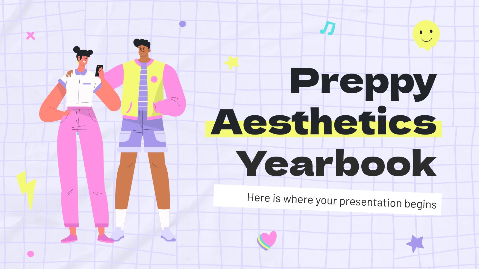 Preppy Aesthetics Yearbook Google Slides PPT