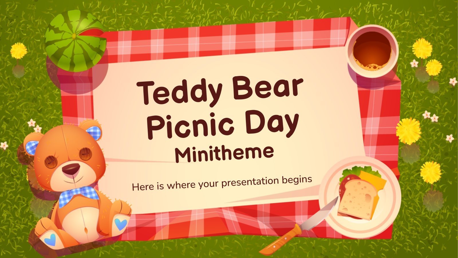 Teddy Bear Picnic Day Minitheme | Google Slides & PPT