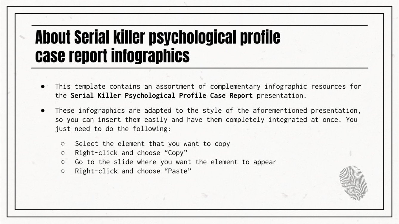 Serial Killer Psychological Profile Case Report Infographics
